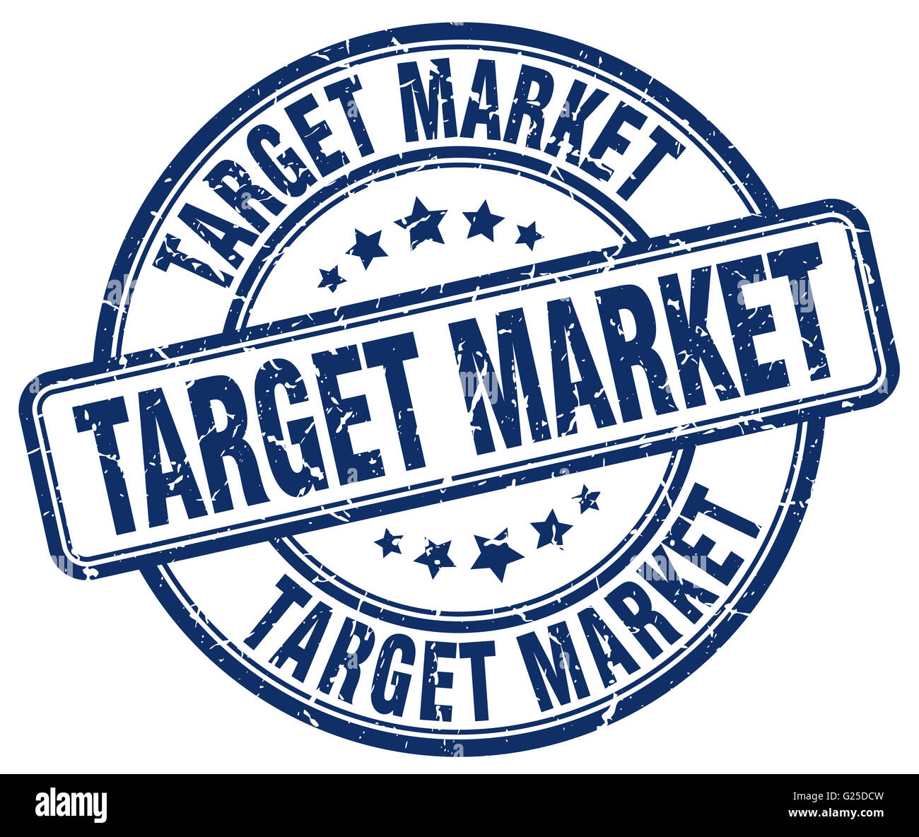 target market blue grunge round vintage rubber stamp Stock Photo - Alamy