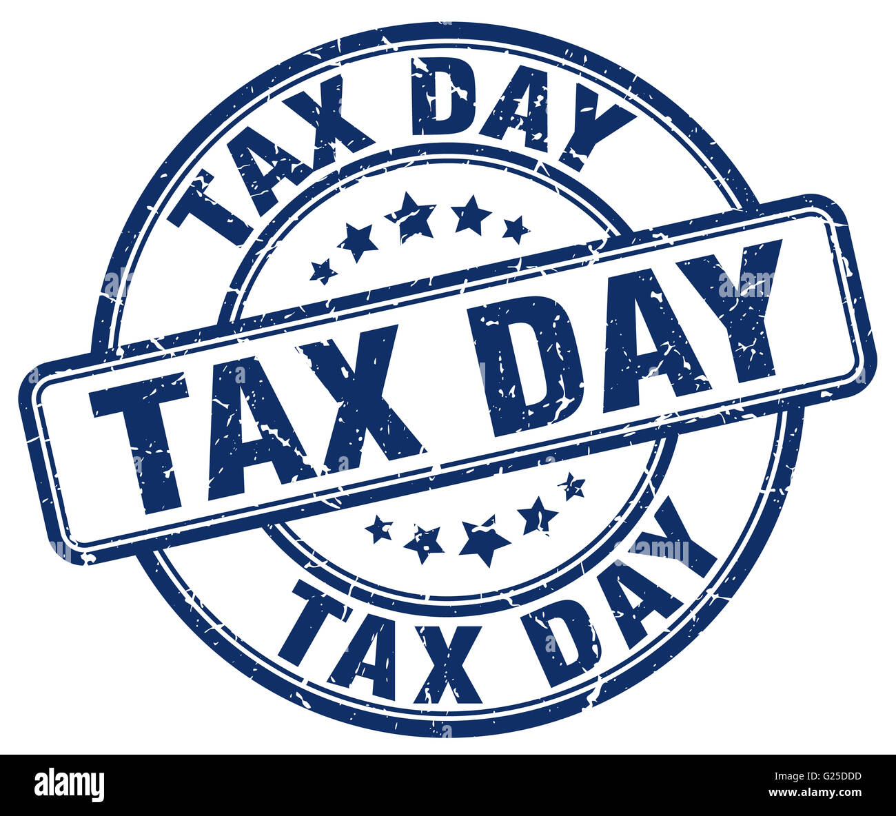 tax day blue grunge round vintage rubber stamp Stock Photo - Alamy