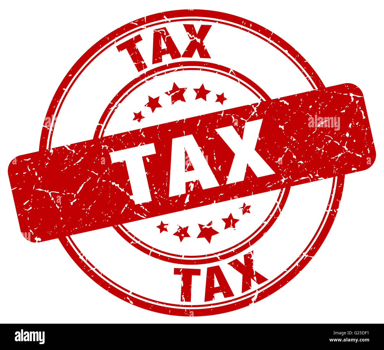 tax red grunge round vintage rubber stamp Stock Photo - Alamy