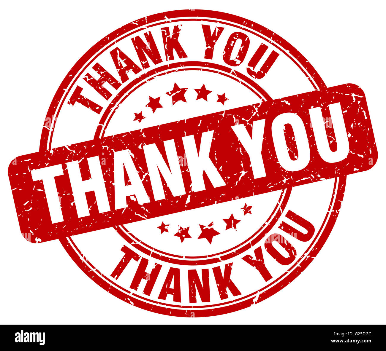thank you red grunge round vintage rubber stamp Stock Photo - Alamy