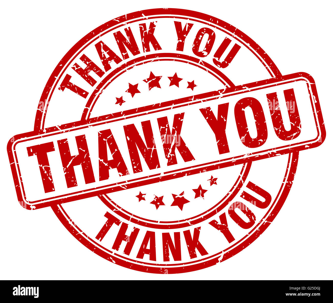 Thank round red grunge hi-res stock photography and images - Alamy