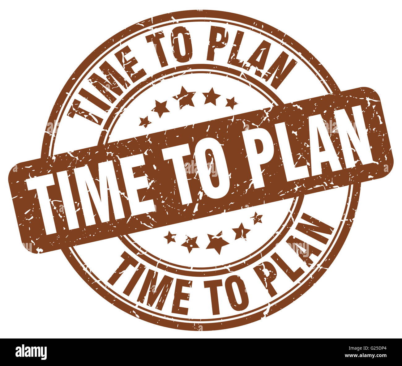 Time plan round stamp hi-res stock photography and images - Alamy