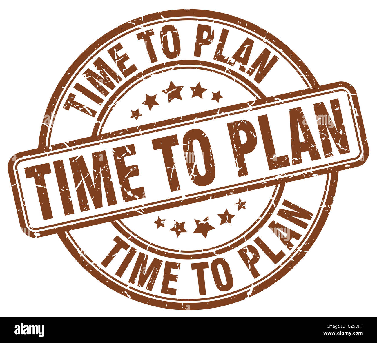 Time plan round stamp hi-res stock photography and images - Alamy