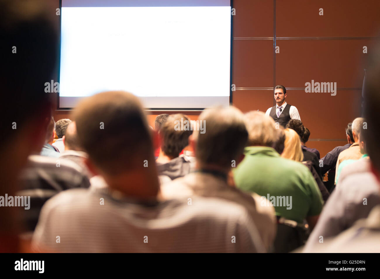Speaker at Business Conference and Presentation Stock Photo - Alamy