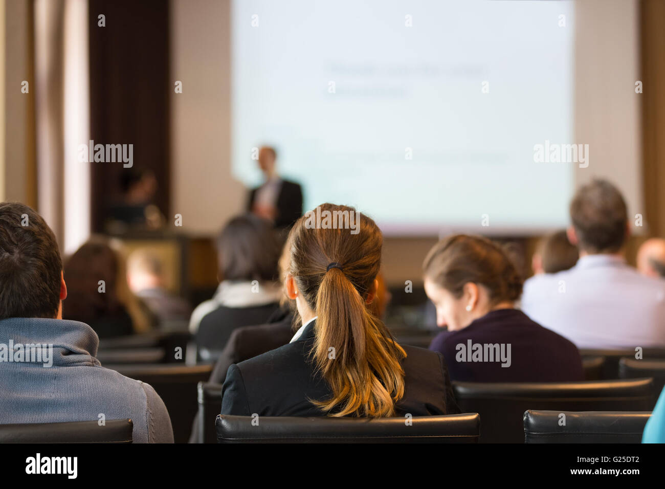 Audience in the lecture hall Stock Photo - Alamy
