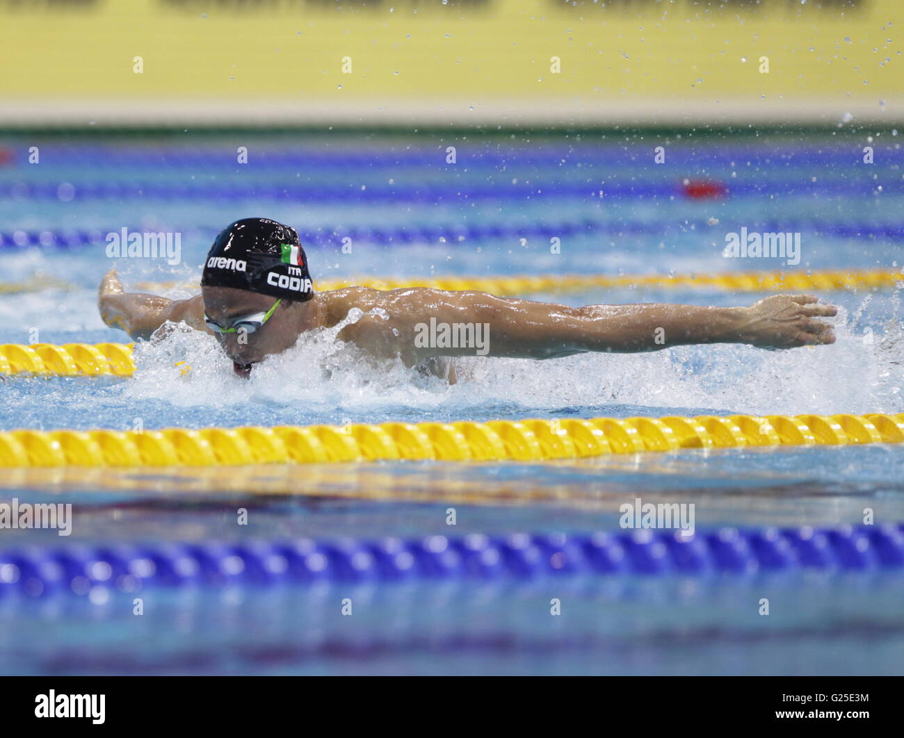 London, England: May 20, 2016 Piero Codia Italian swimmer in the first ...