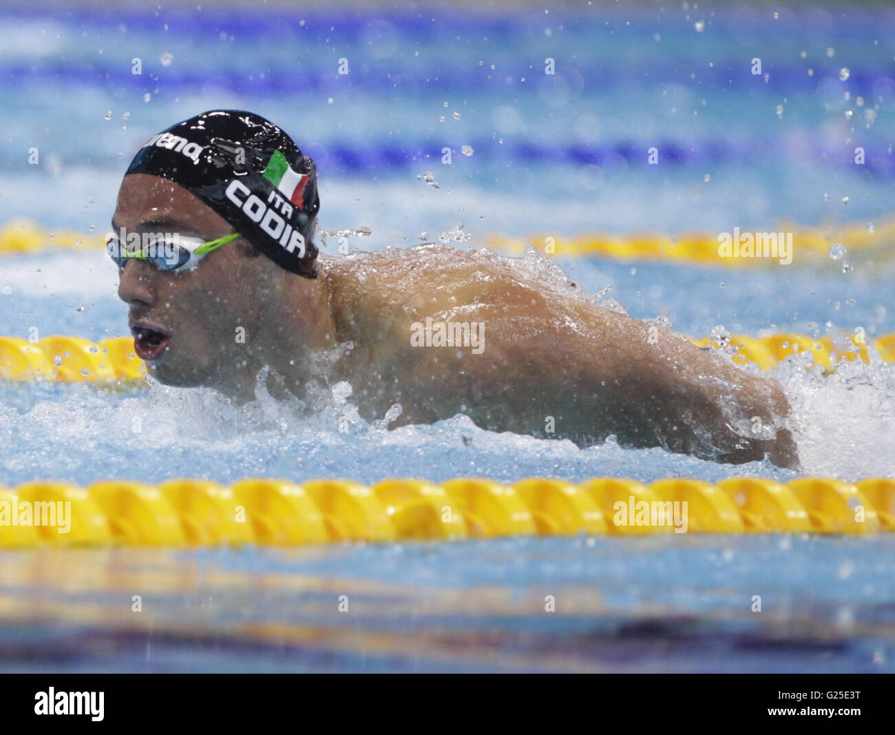 London, England: May 20, 2016 Piero Codia Italian swimmer in the first ...
