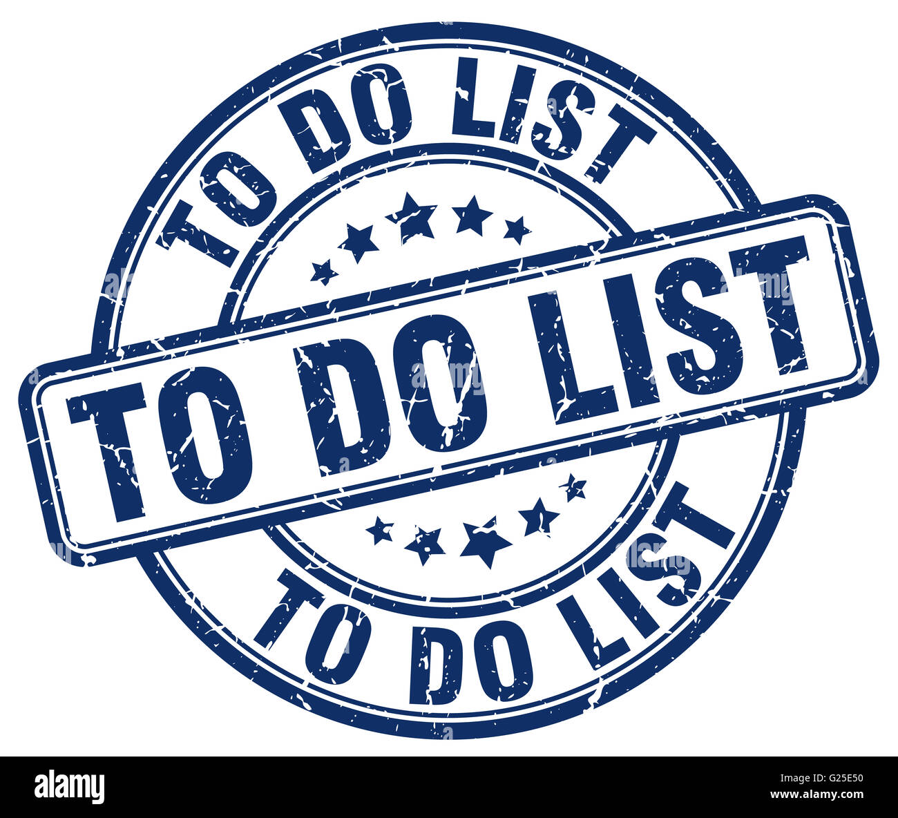 to do list blue grunge round vintage rubber stamp Stock Photo - Alamy