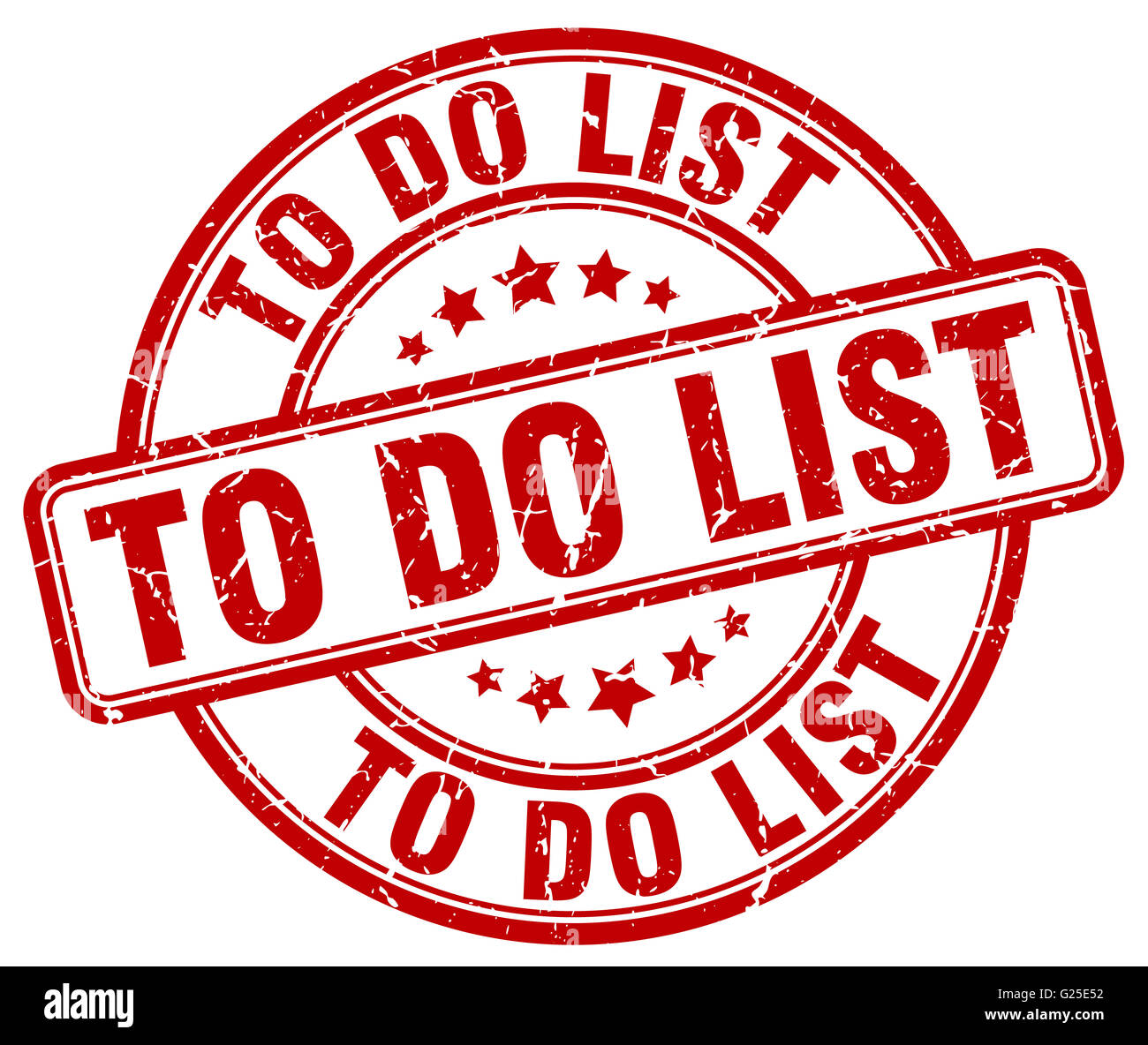 to do list red grunge round vintage rubber stamp Stock Photo - Alamy