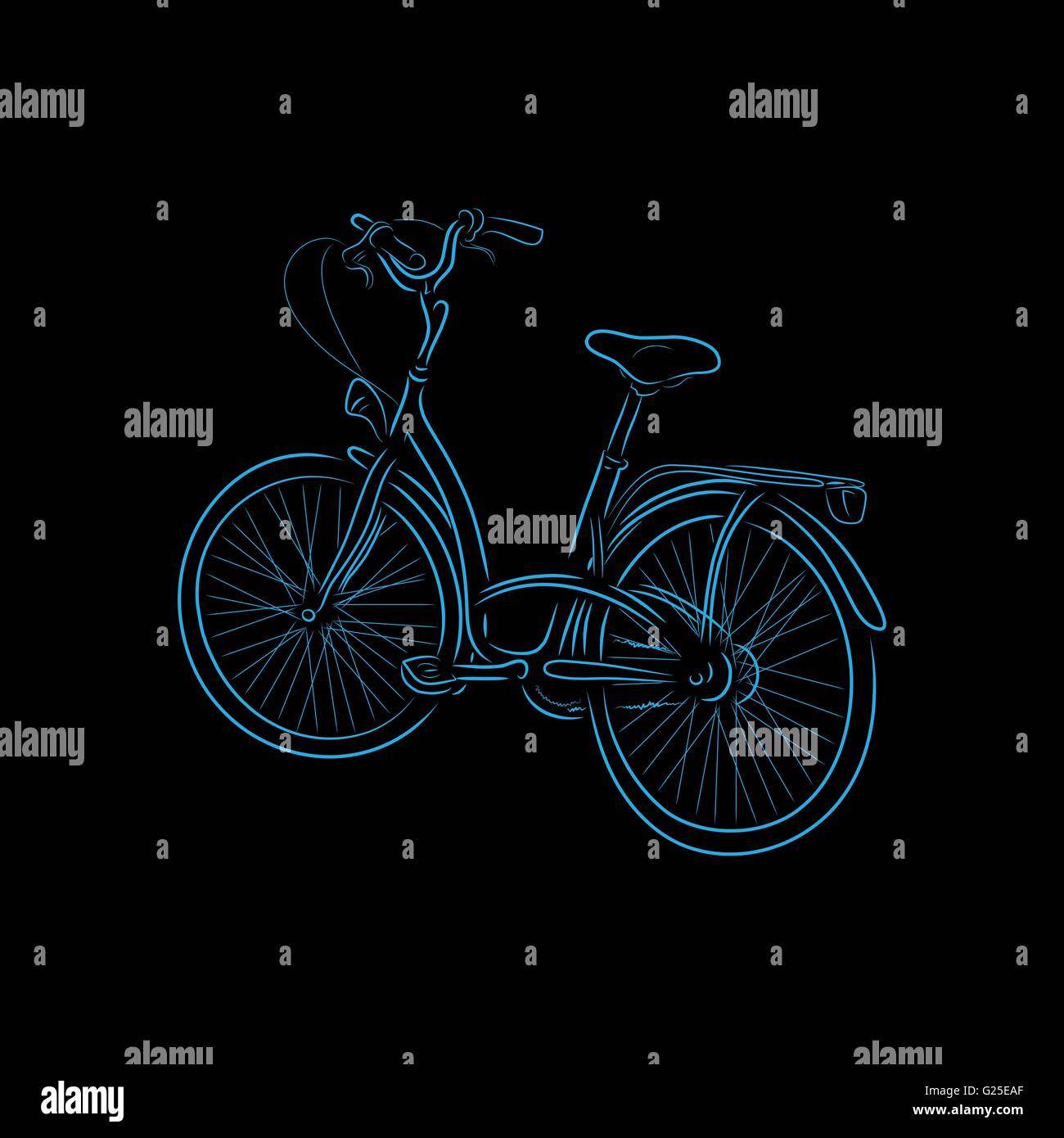 Outline of bicycle, vector illustration Stock Vector Image & Art - Alamy