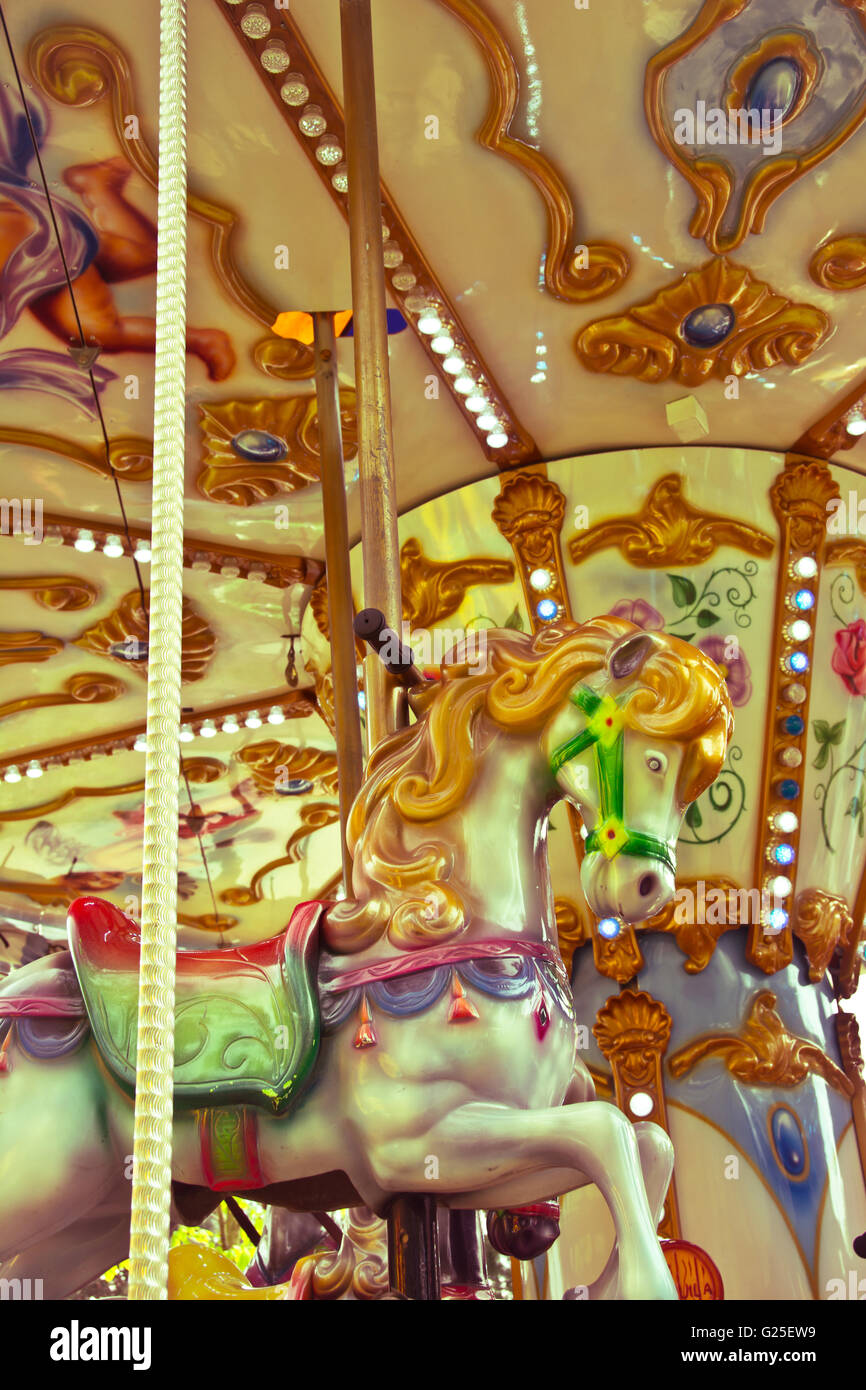 merry go round detail Stock Photo - Alamy