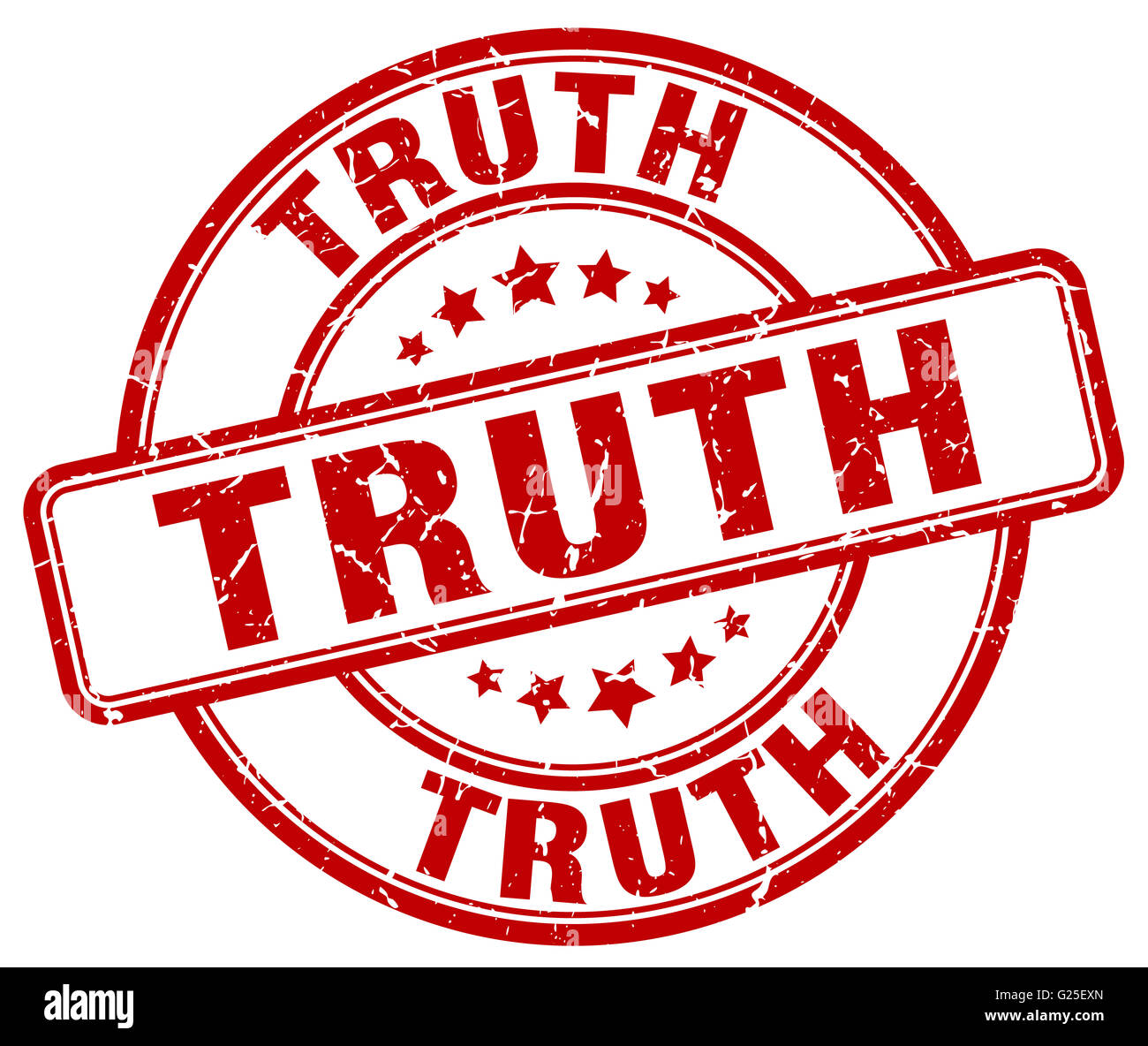 truth red grunge round vintage rubber stamp Stock Photo - Alamy