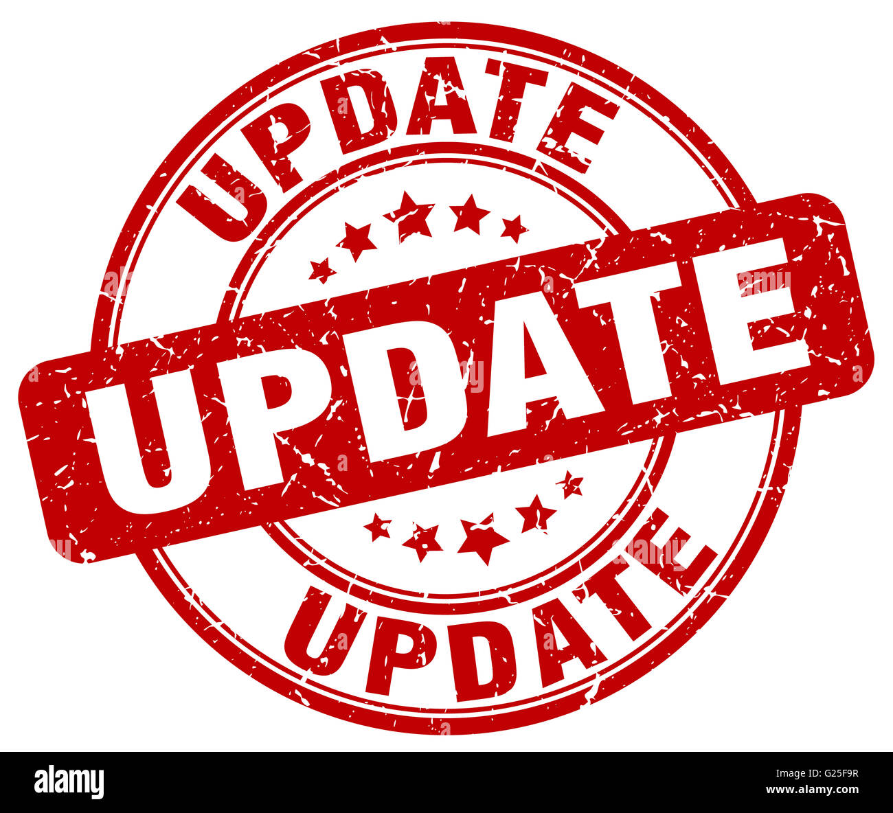Update sign round vintage hi-res stock photography and images - Alamy