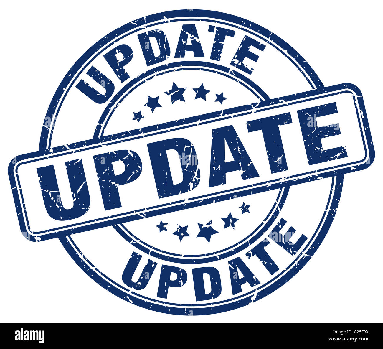 Update sign round vintage hi-res stock photography and images - Alamy