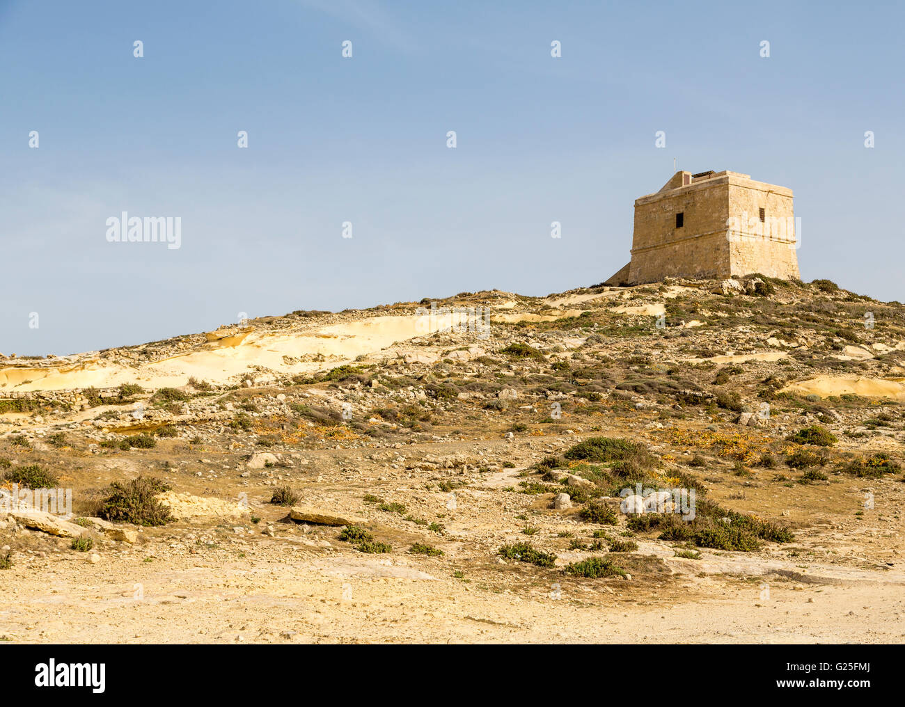 Dwejra Tower, 17th century, Gozo, Europe Stock Photo - Alamy