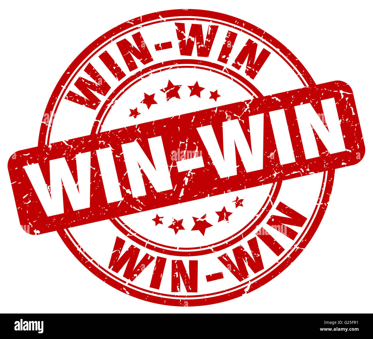 win-win red grunge round vintage rubber stamp Stock Photo - Alamy