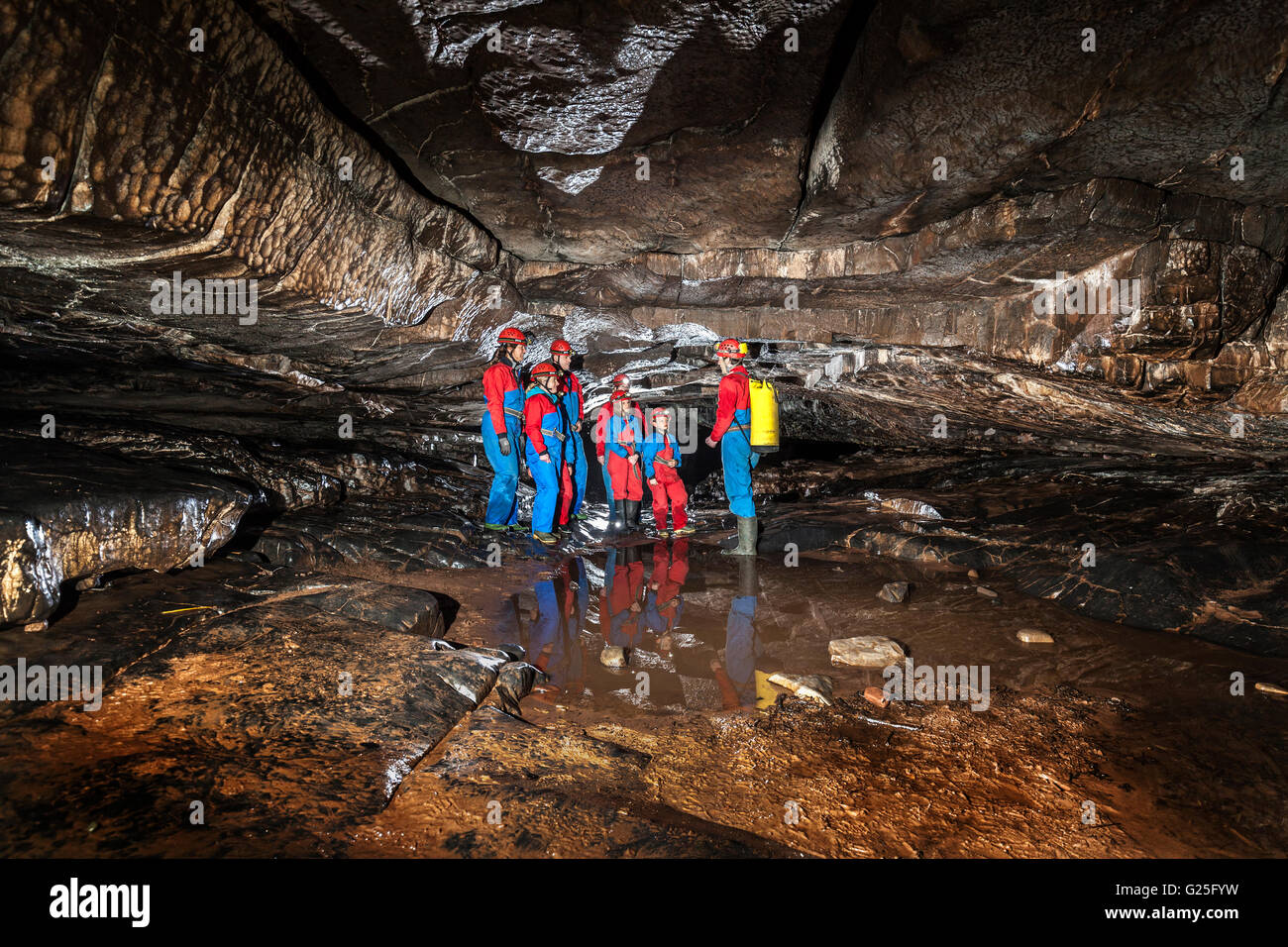 Instructed caving at Porth yr Ogof, Ystradfelte, Brecon Beacons ...