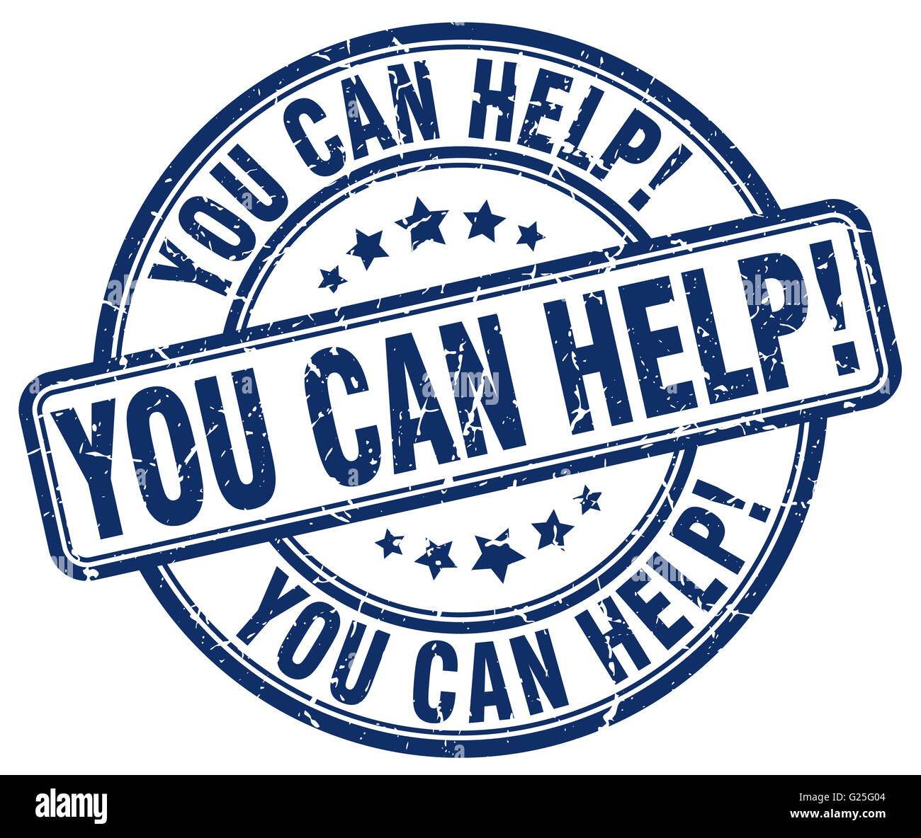 you can help blue grunge round vintage rubber stamp Stock Photo - Alamy