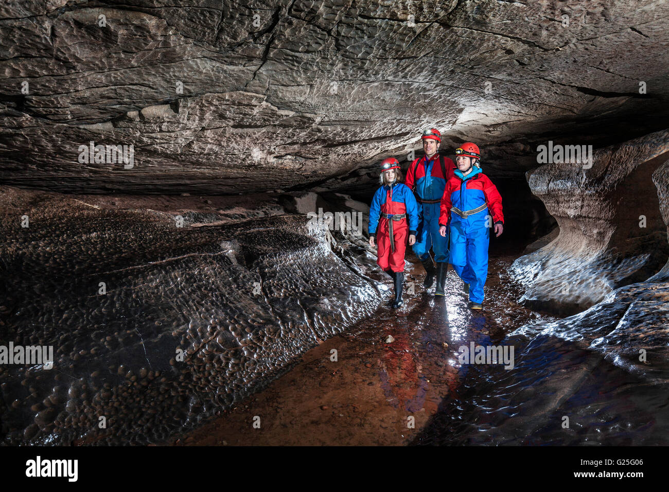 Instructed caving at Porth yr Ogof, Ystradfelte, Brecon Beacons ...