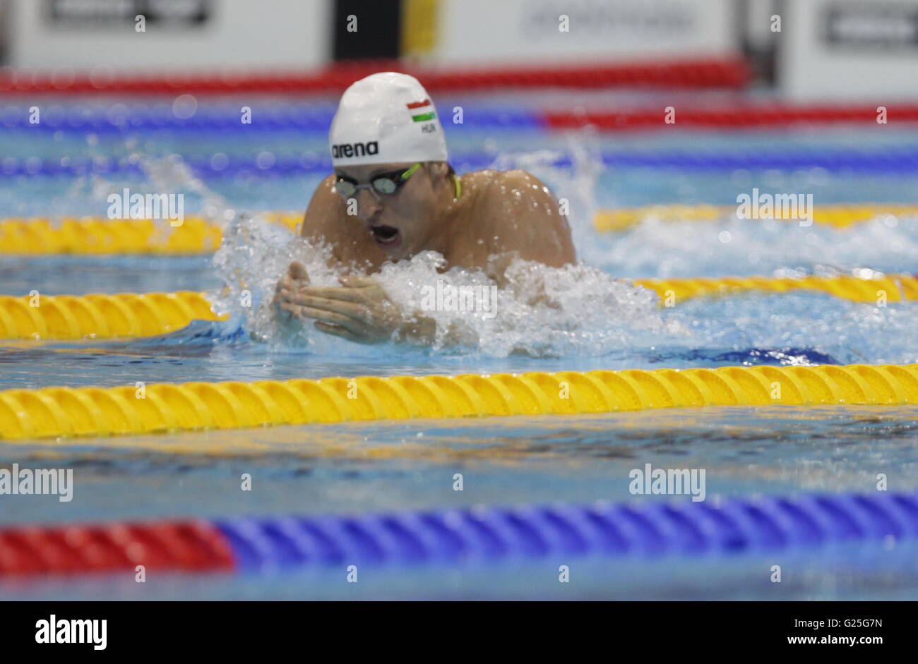 London, England, May 22, 2016 David Verraszto Hungarian swimmer ...