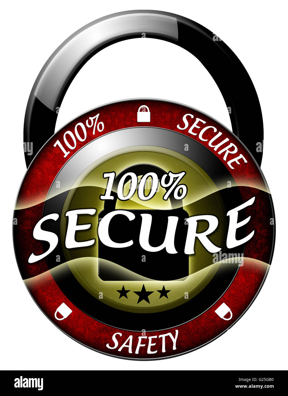 Icon red 100 secure hi-res stock photography and images - Alamy