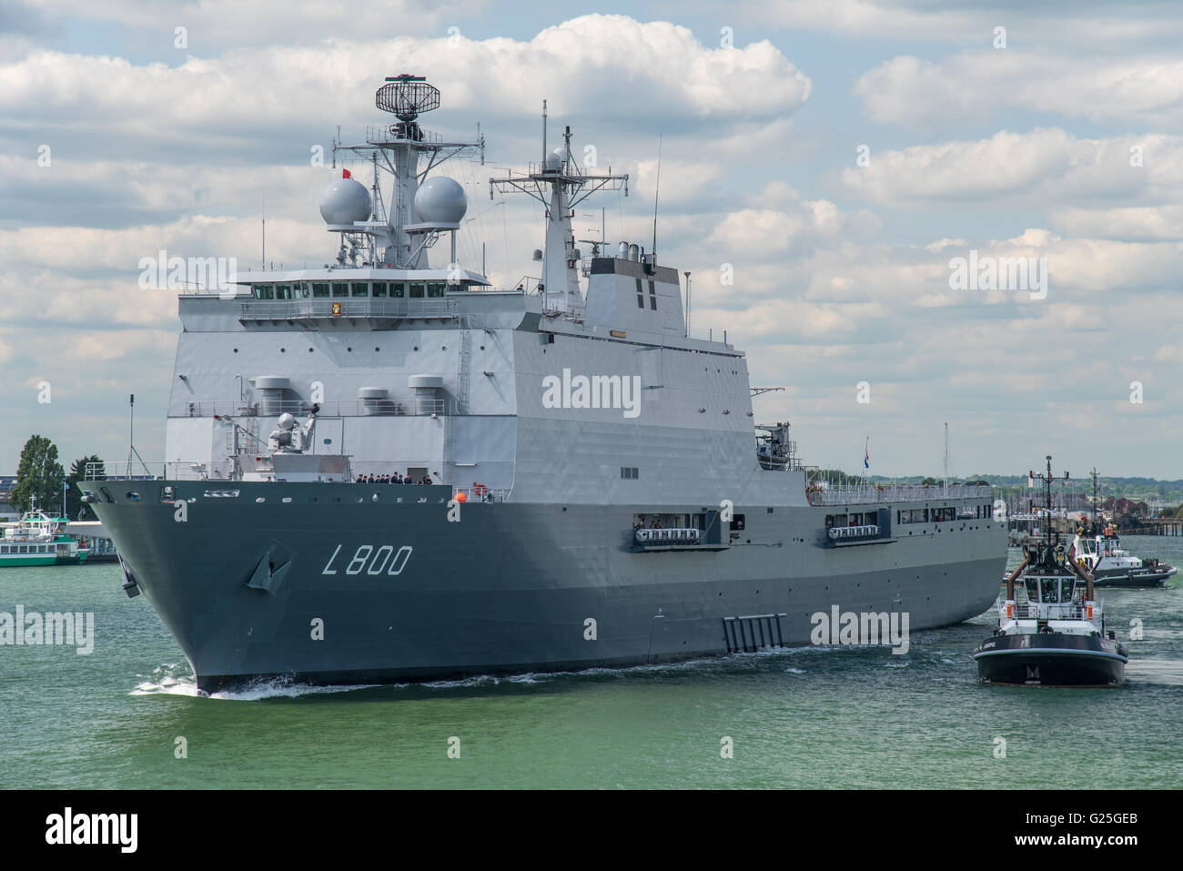 HNLMS Rotterdam (L800) at Portsmouth, UK Stock Photo - Alamy