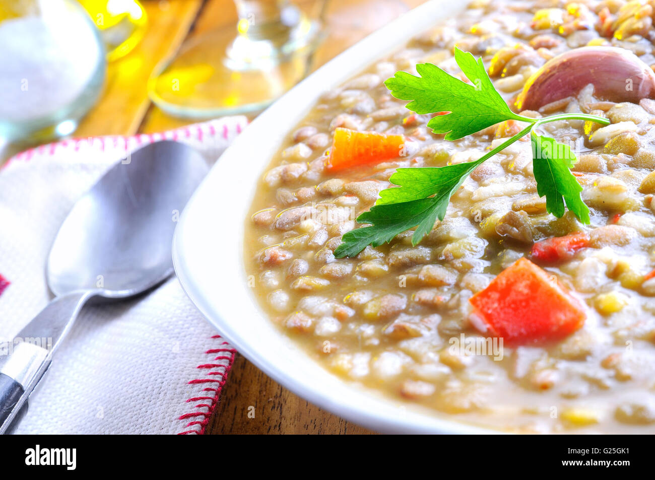 Vegetable lentil plate hi-res stock photography and images - Alamy