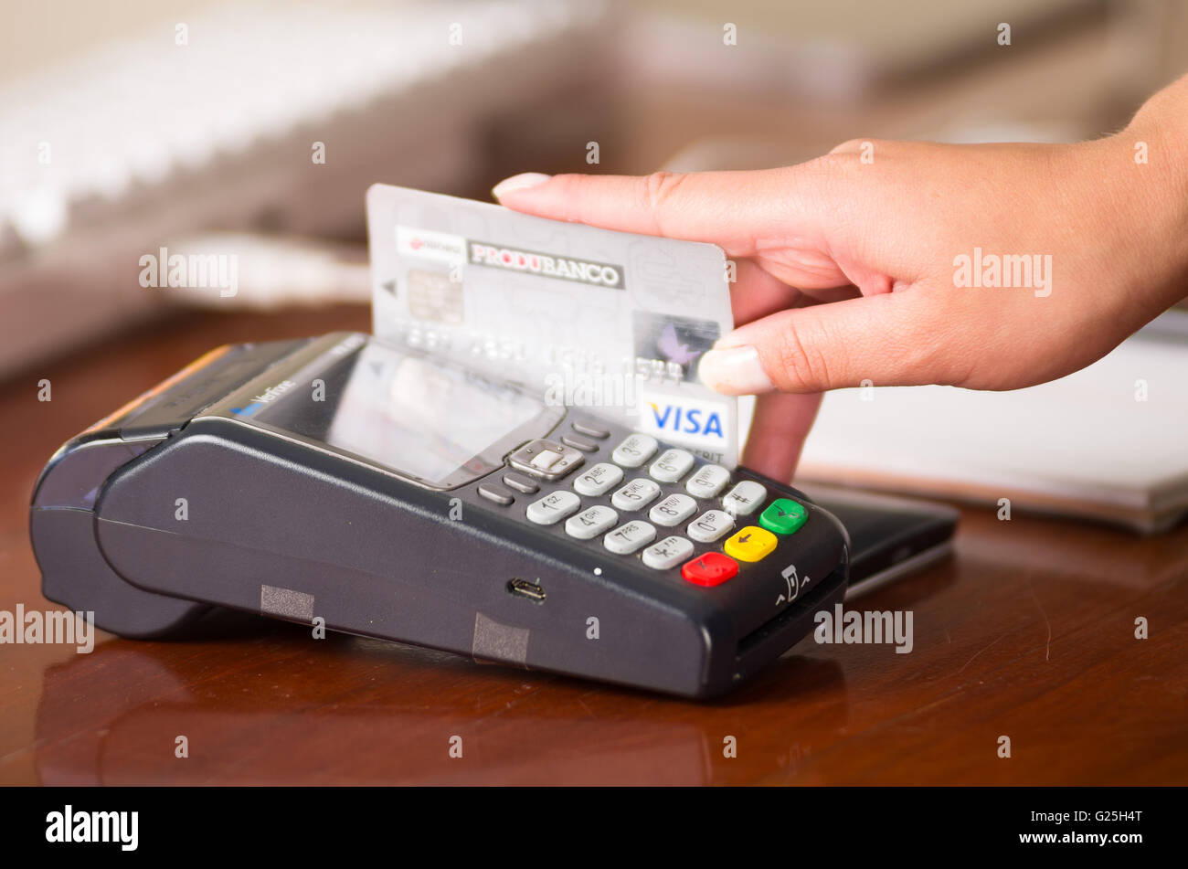Business woman swiping hands in hi-res stock photography and images - Alamy