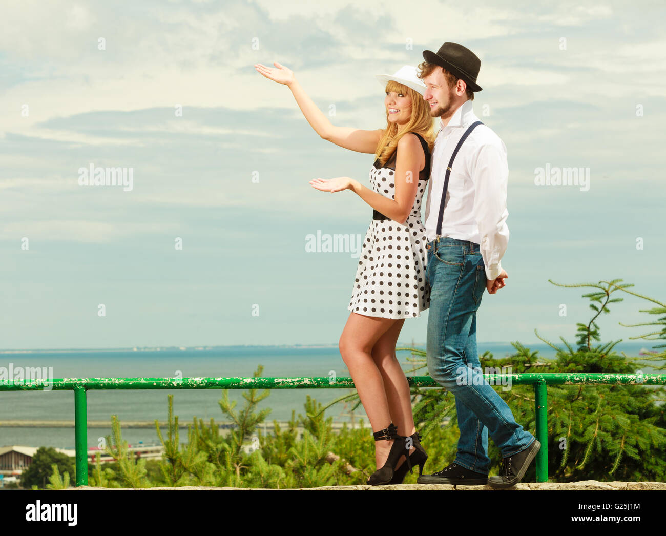 Summer holidays love relationship and dating concept - romantic playful ...