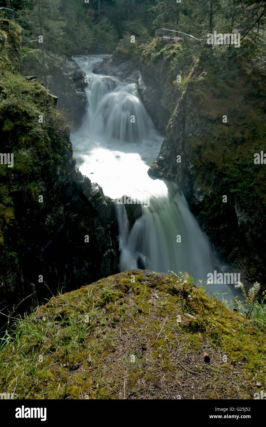 Little Qualicum Upper Falls Provincial Park 2 Stock Photo - Alamy