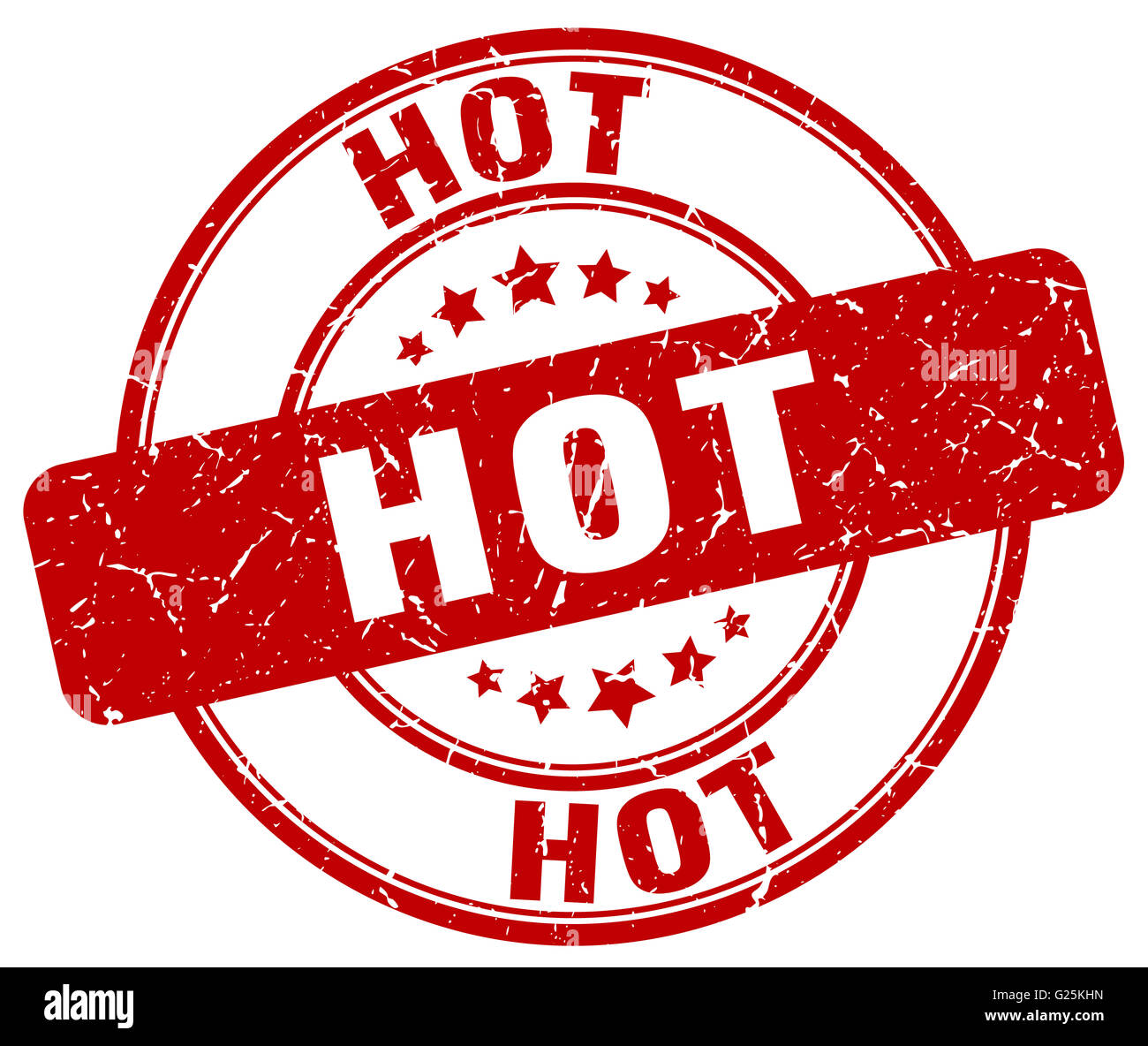 hot red grunge round vintage rubber stamp Stock Photo - Alamy