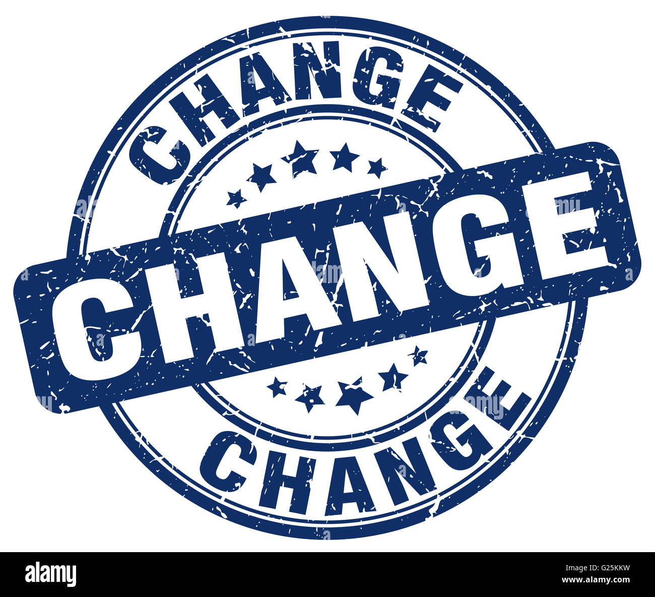 change blue grunge round vintage rubber stamp Stock Photo - Alamy