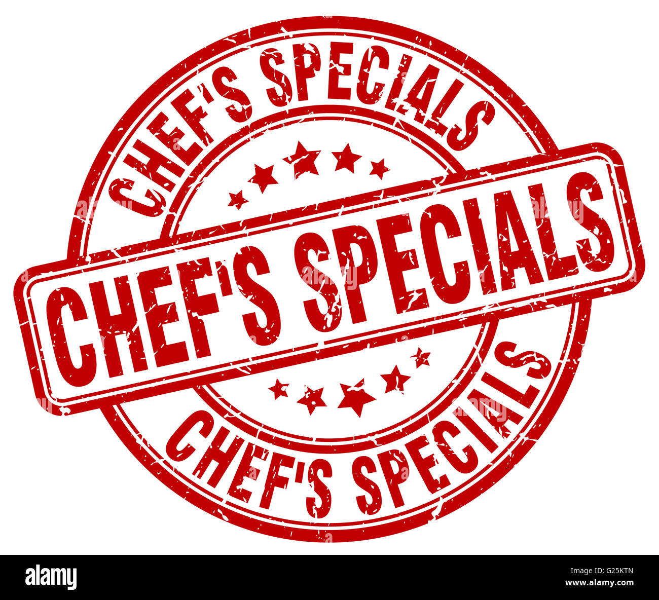 chef's specials red grunge round vintage rubber stamp Stock Photo - Alamy