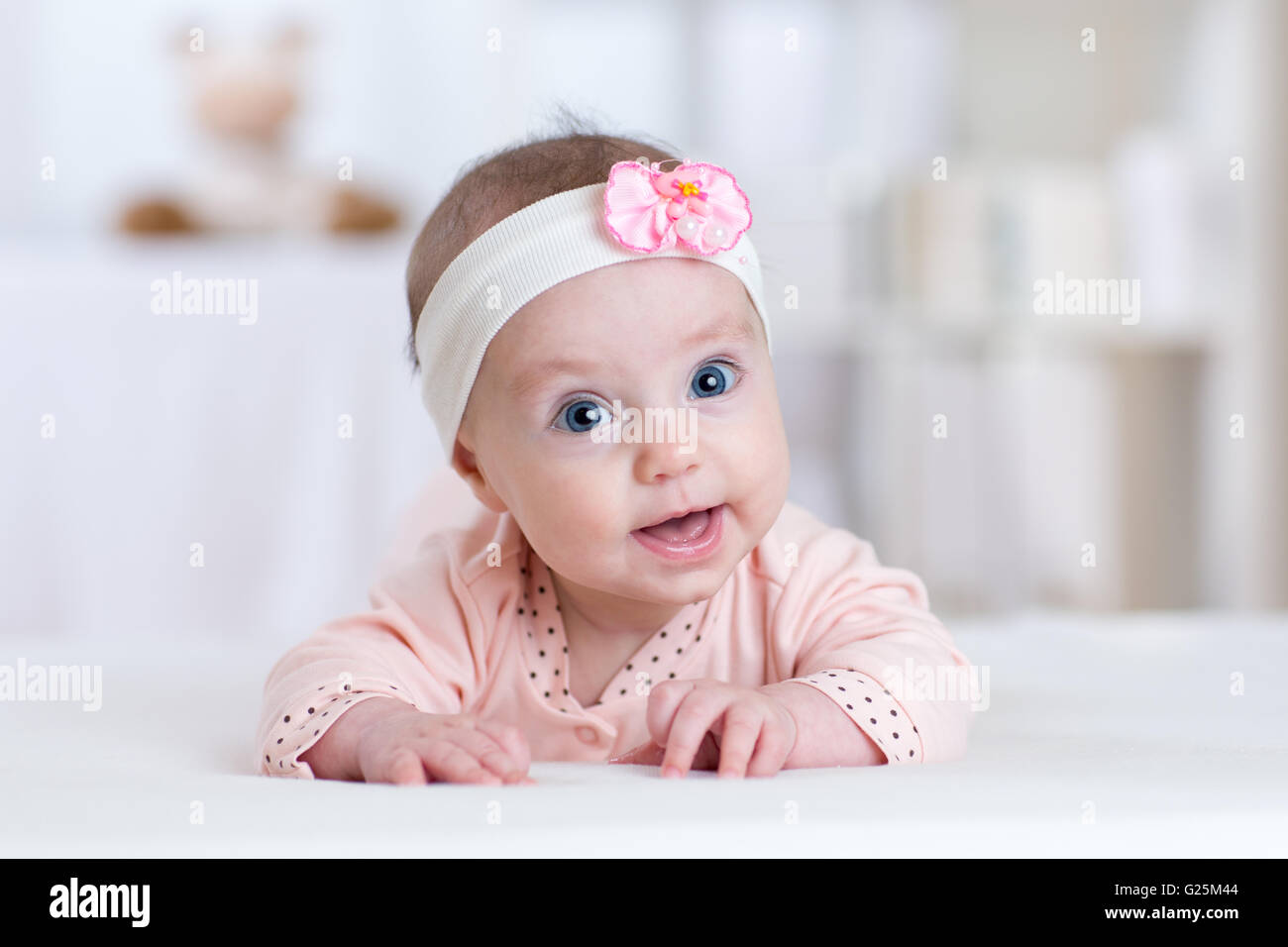 Happy beautiful baby girl Stock Photo - Alamy
