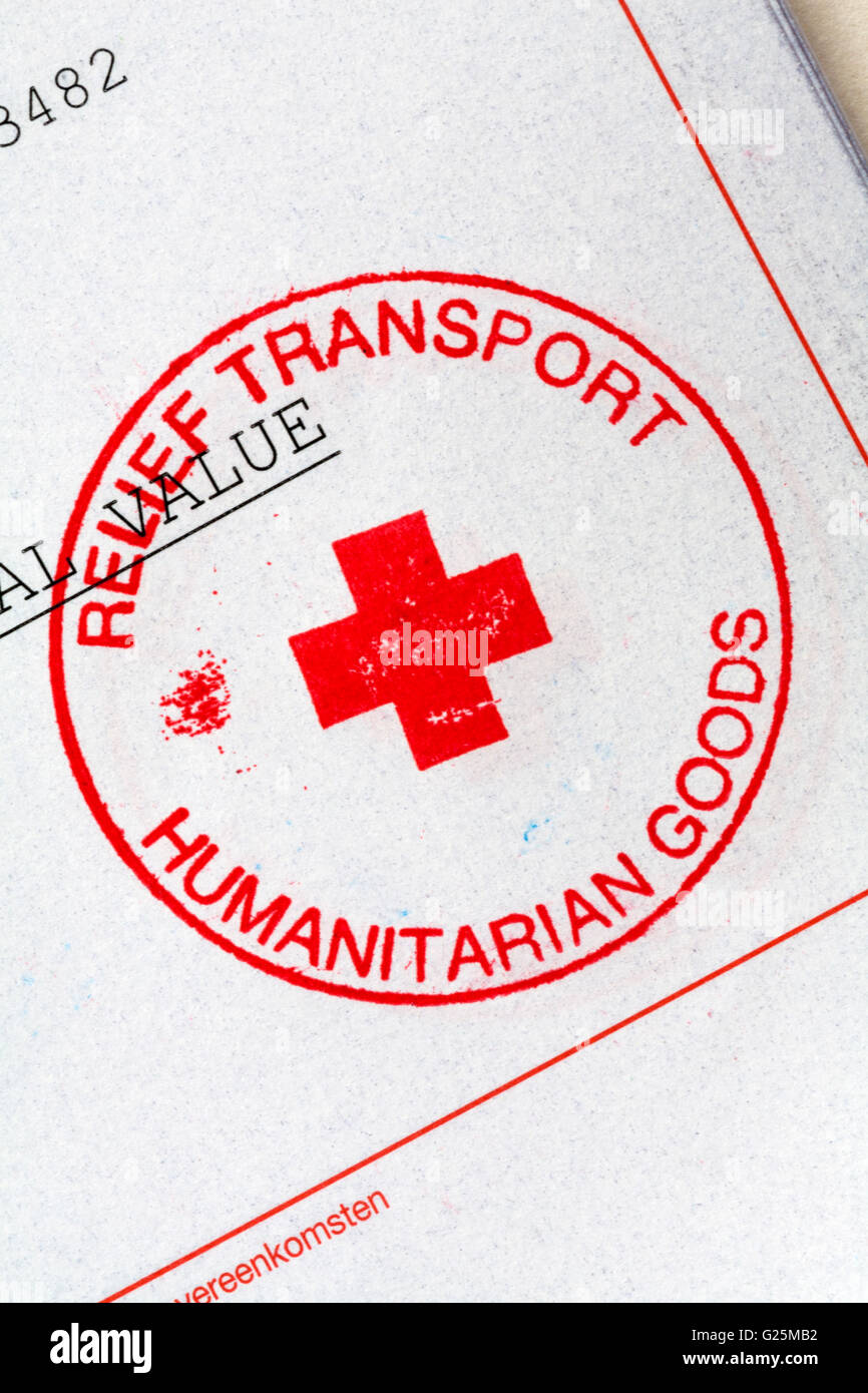 Relief transport humanitarian goods stamp hi-res stock photography and ...