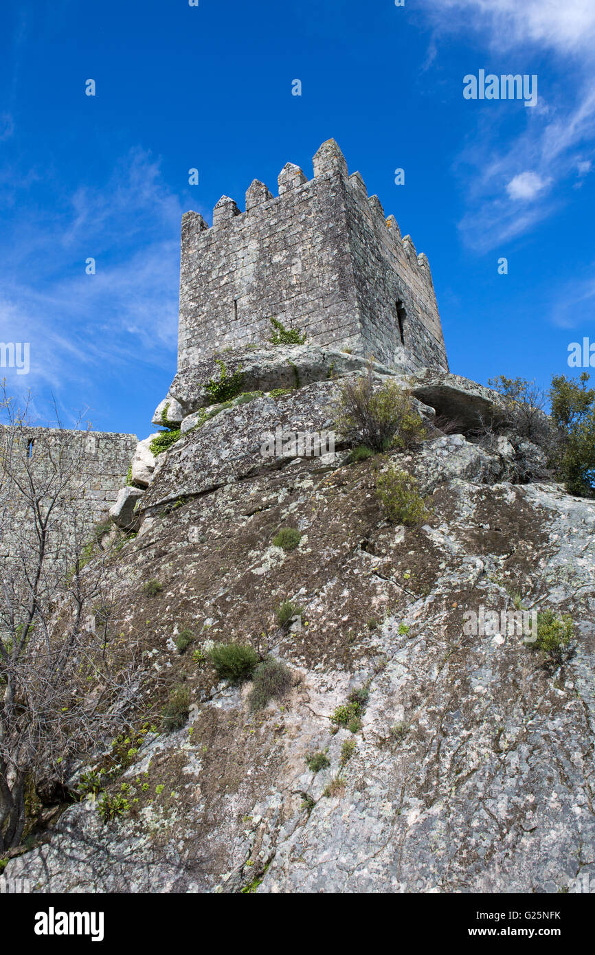 Sortelha Castle, Historic village near Covilha, Portugal Stock Photo ...
