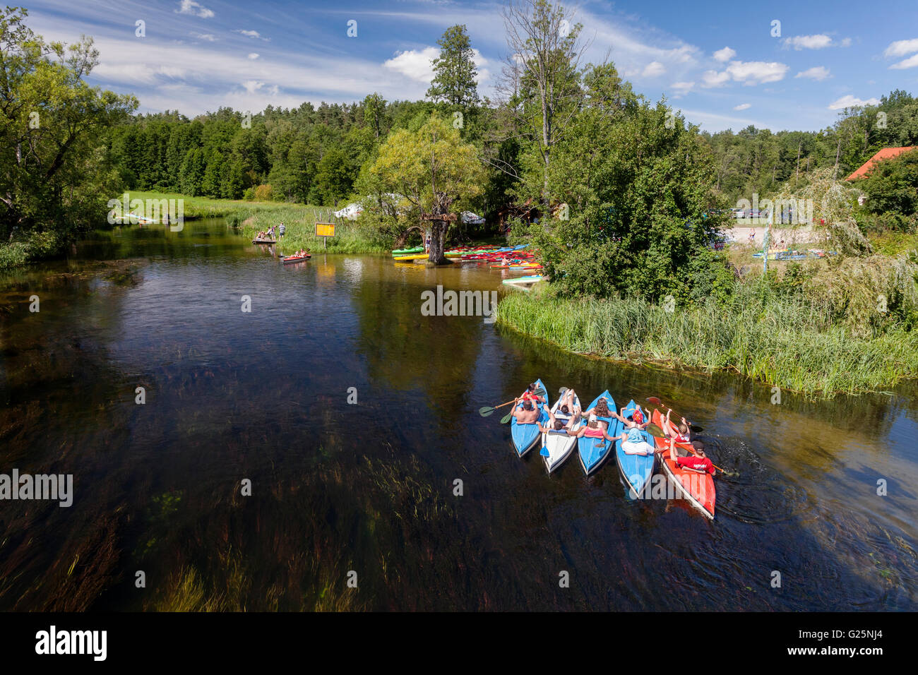 Krutynia river rafting, Masuria region, Poland, Europe Stock Photo - Alamy
