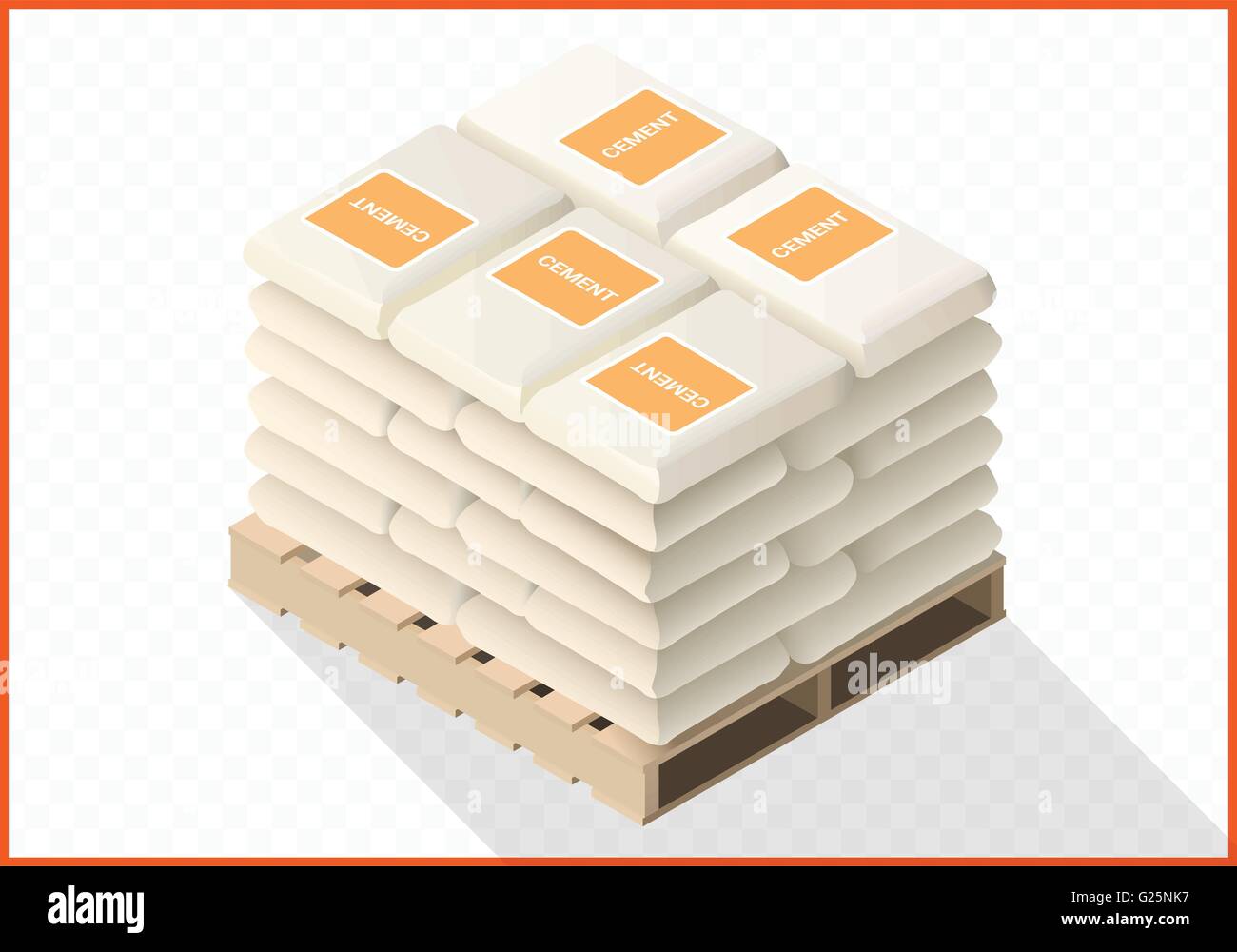 Cement sacks stacked isometric view Stock Vector Image & Art - Alamy