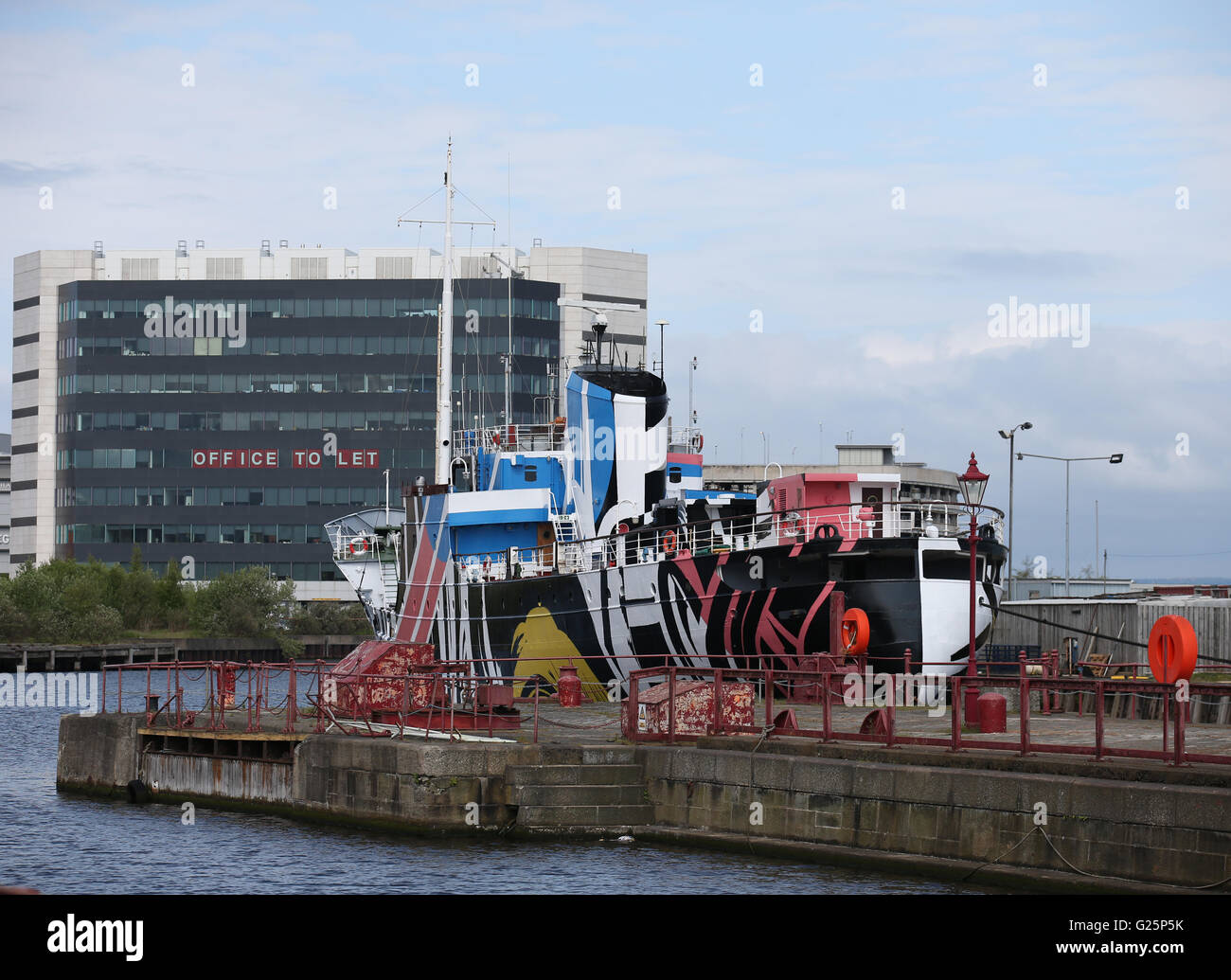 The ship MV Fingal, as artist Ciara Phillips unveils her design, Every ...