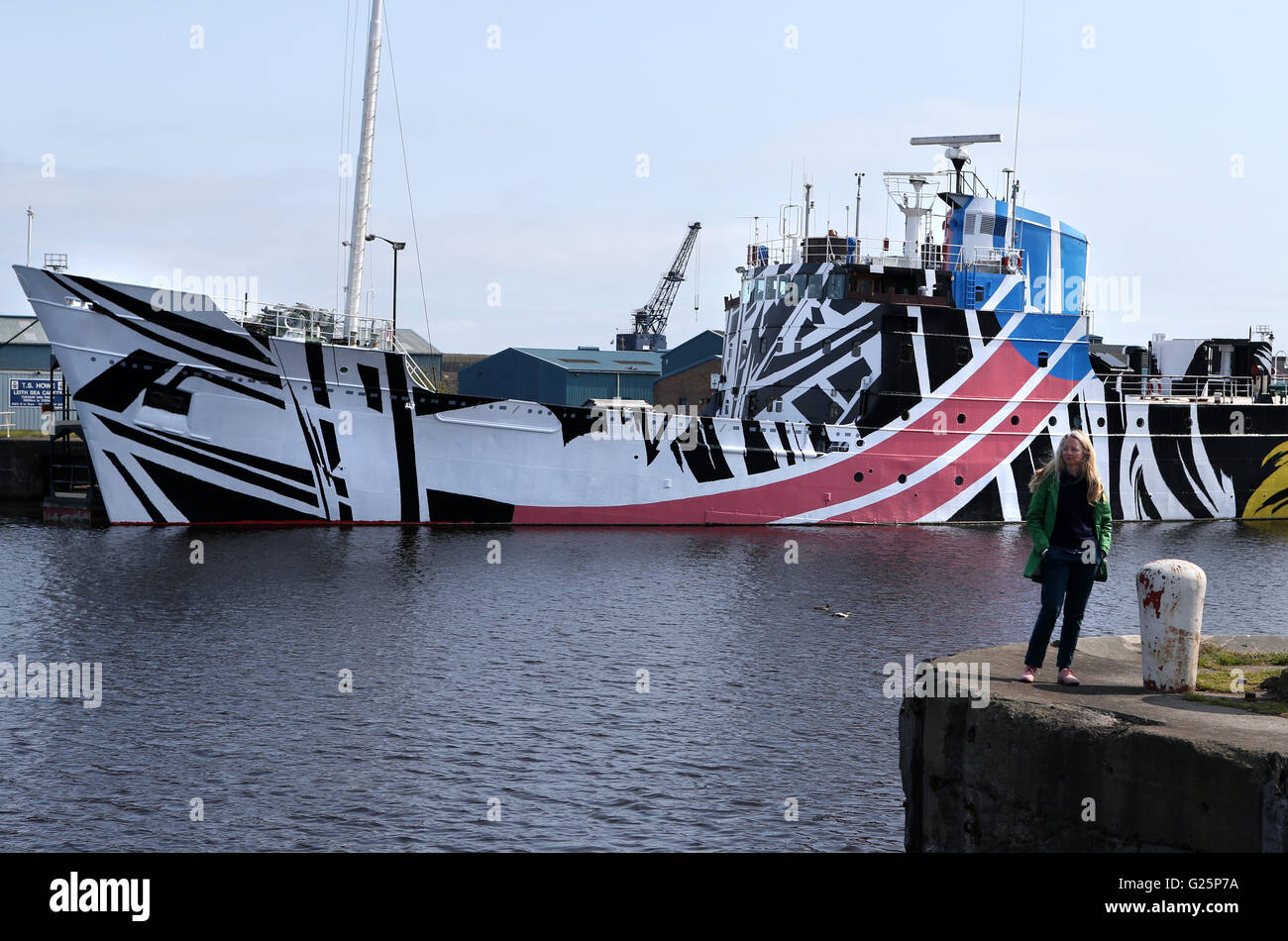Artist Ciara Phillips with MV Fingal, during a photo call to unveil her ...