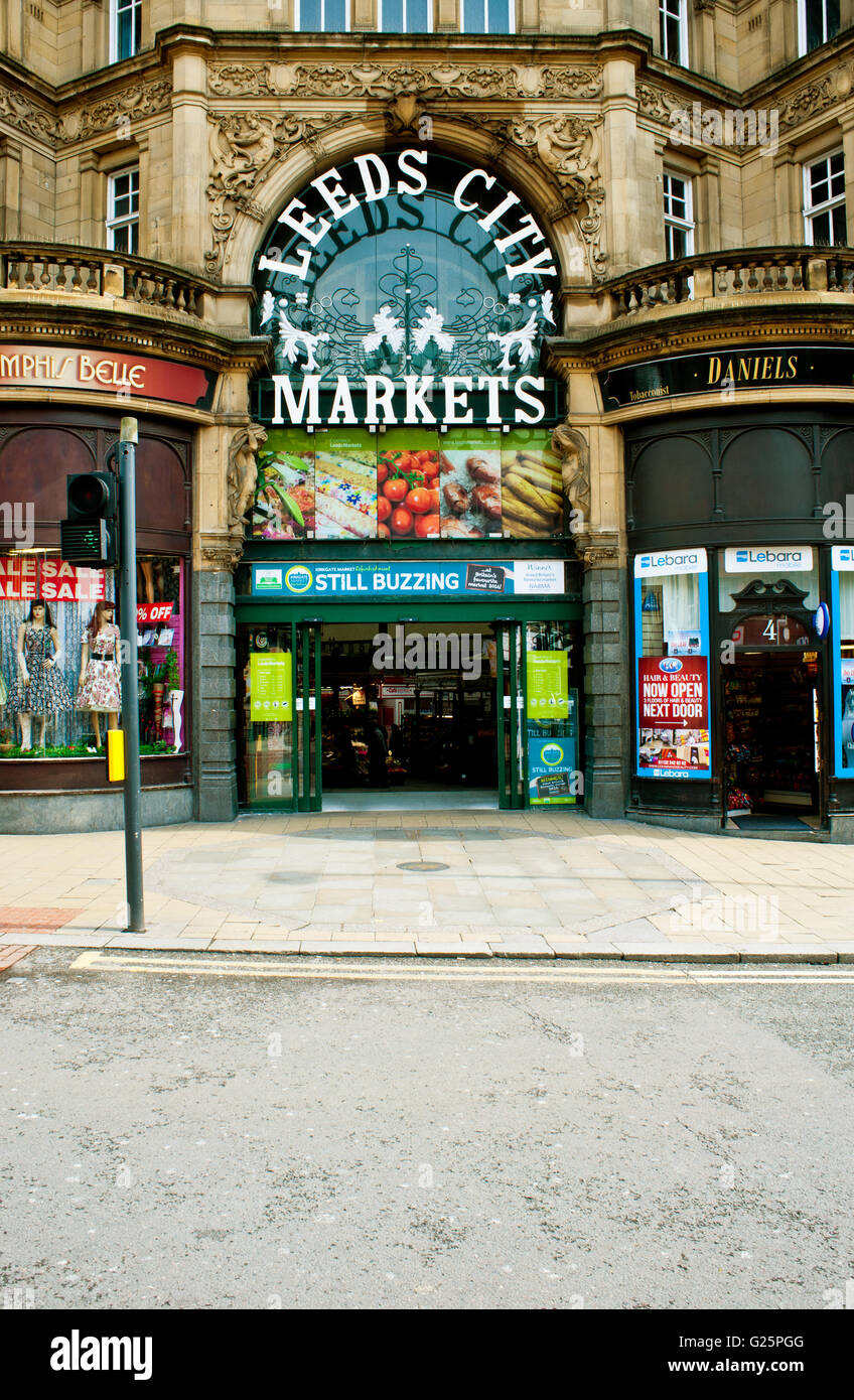 Leeds City Markets Stock Photo - Alamy