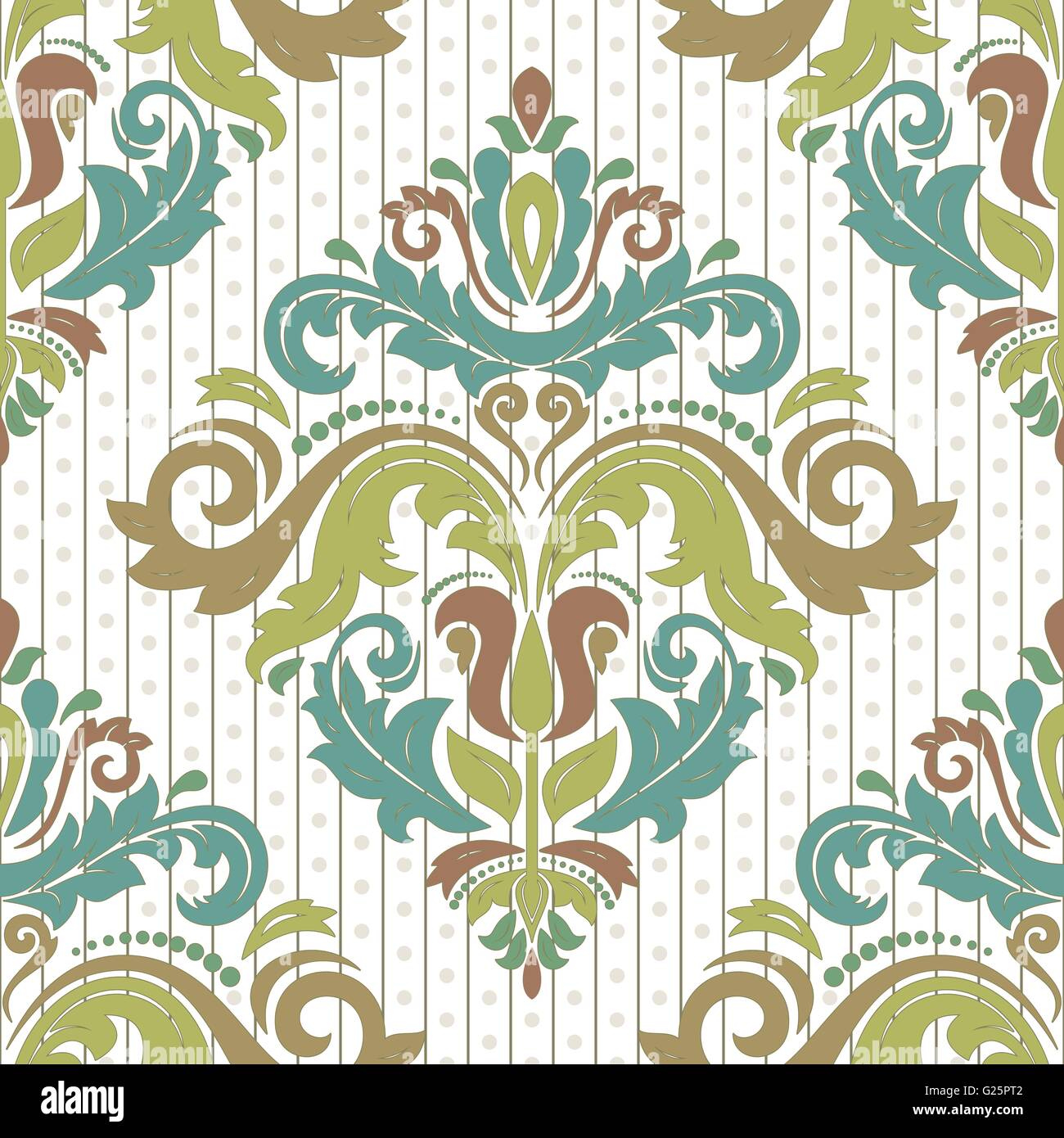 Seamless Vector Wallpaper in the Style of Baroque Stock Vector Image ...
