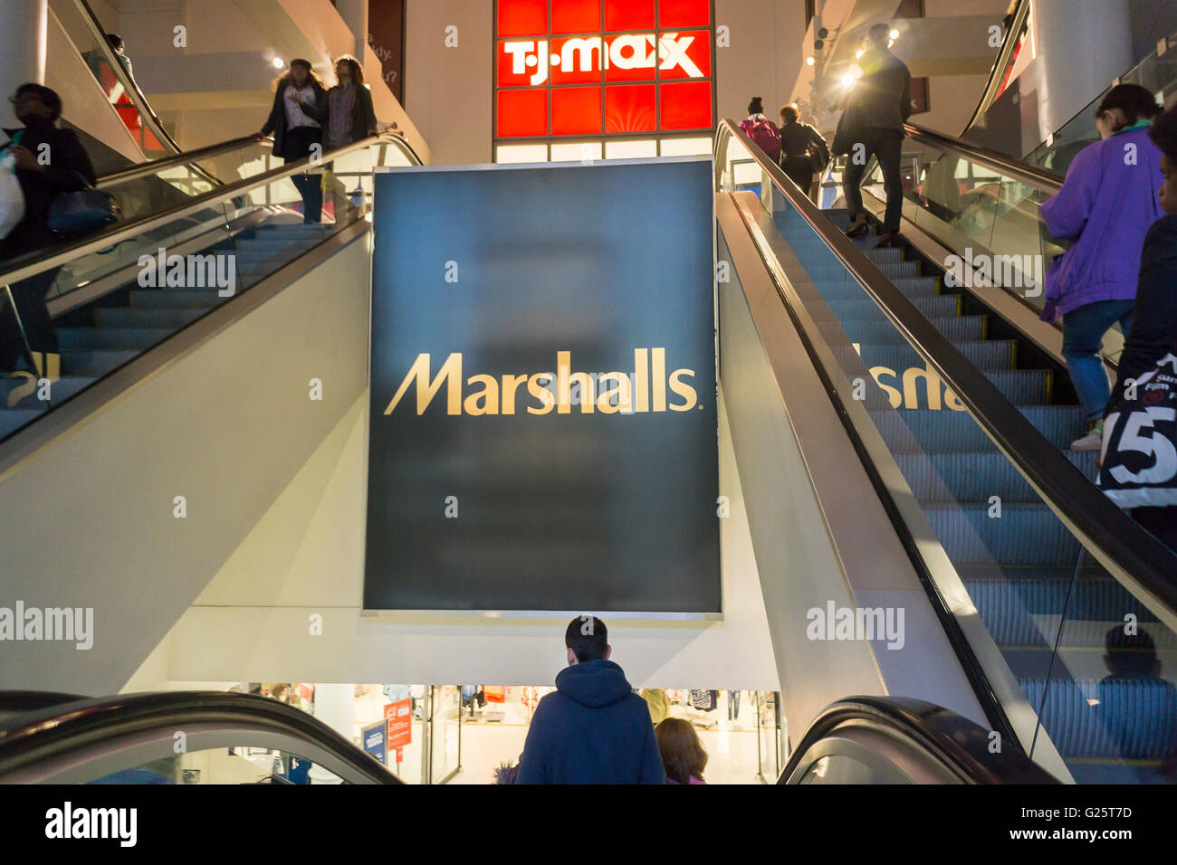 TJX Cos. brands Marshalls and T.J. Maxx share space on different floors ...