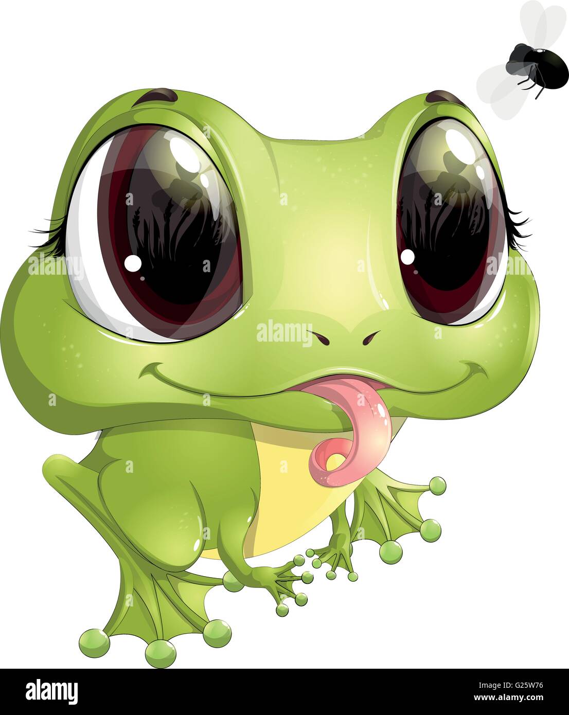beautiful frog with big eyes Stock Vector Image & Art - Alamy