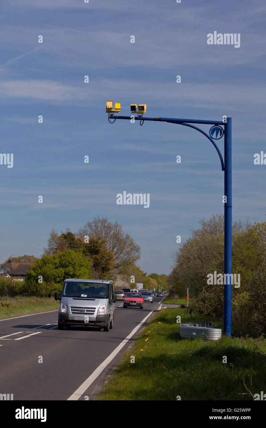 Traffic on Norfolk's busy A149 monitored by average speed cameras Stock ...