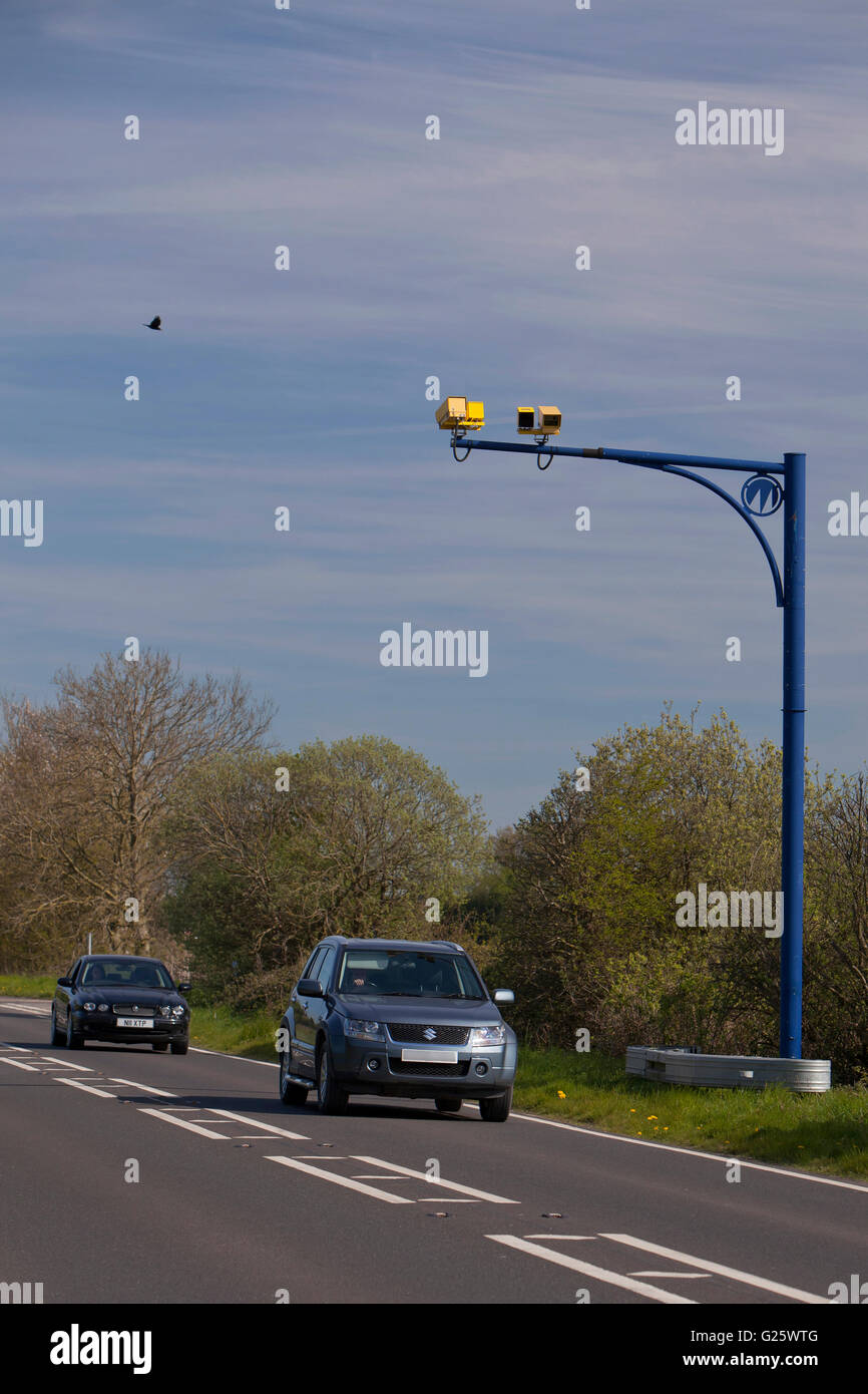 Traffic on Norfolk's busy A149 monitored by average speed cameras Stock ...