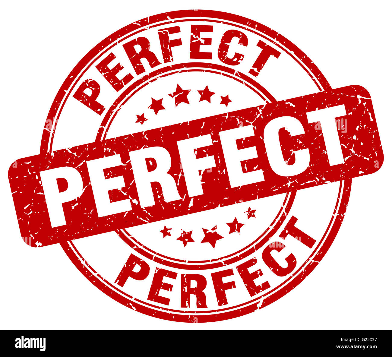 perfect red grunge round vintage rubber stamp Stock Photo - Alamy