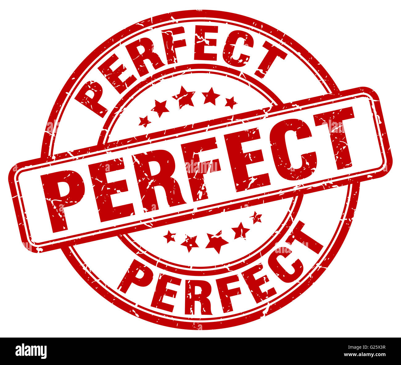 perfect red grunge round vintage rubber stamp Stock Photo - Alamy