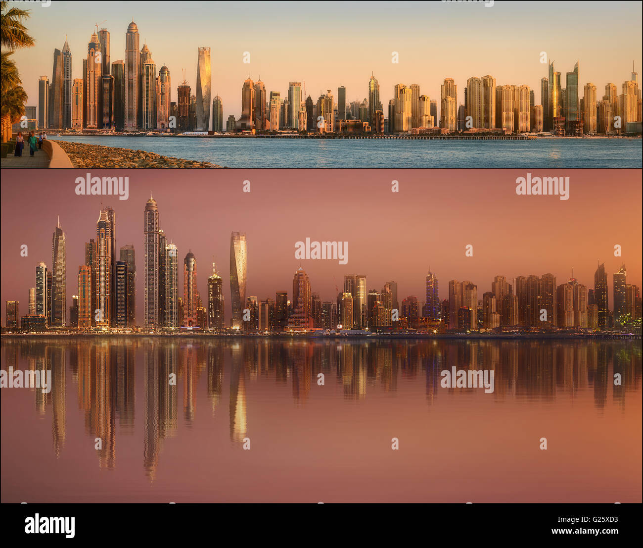 Beautiful cityscape set and collage of Dubai, UAE Stock Photo - Alamy