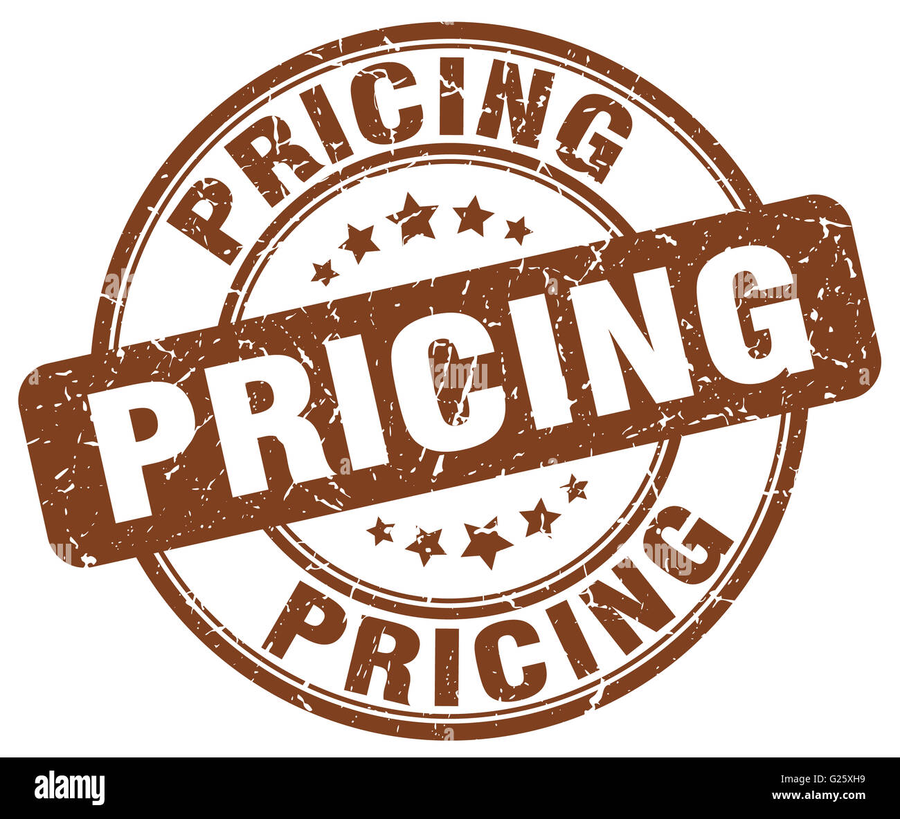 pricing brown grunge round vintage rubber stamp Stock Photo - Alamy